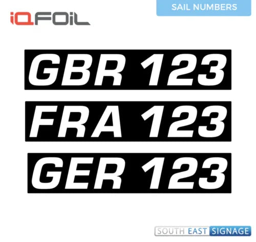 iQFOiL Class Windsurfing Sail Numbers Set – South East Signage